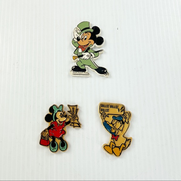 Disney | Kitchen | Set Of 3 Vintage Disney Mickey Minnie Mouse Fridge ...